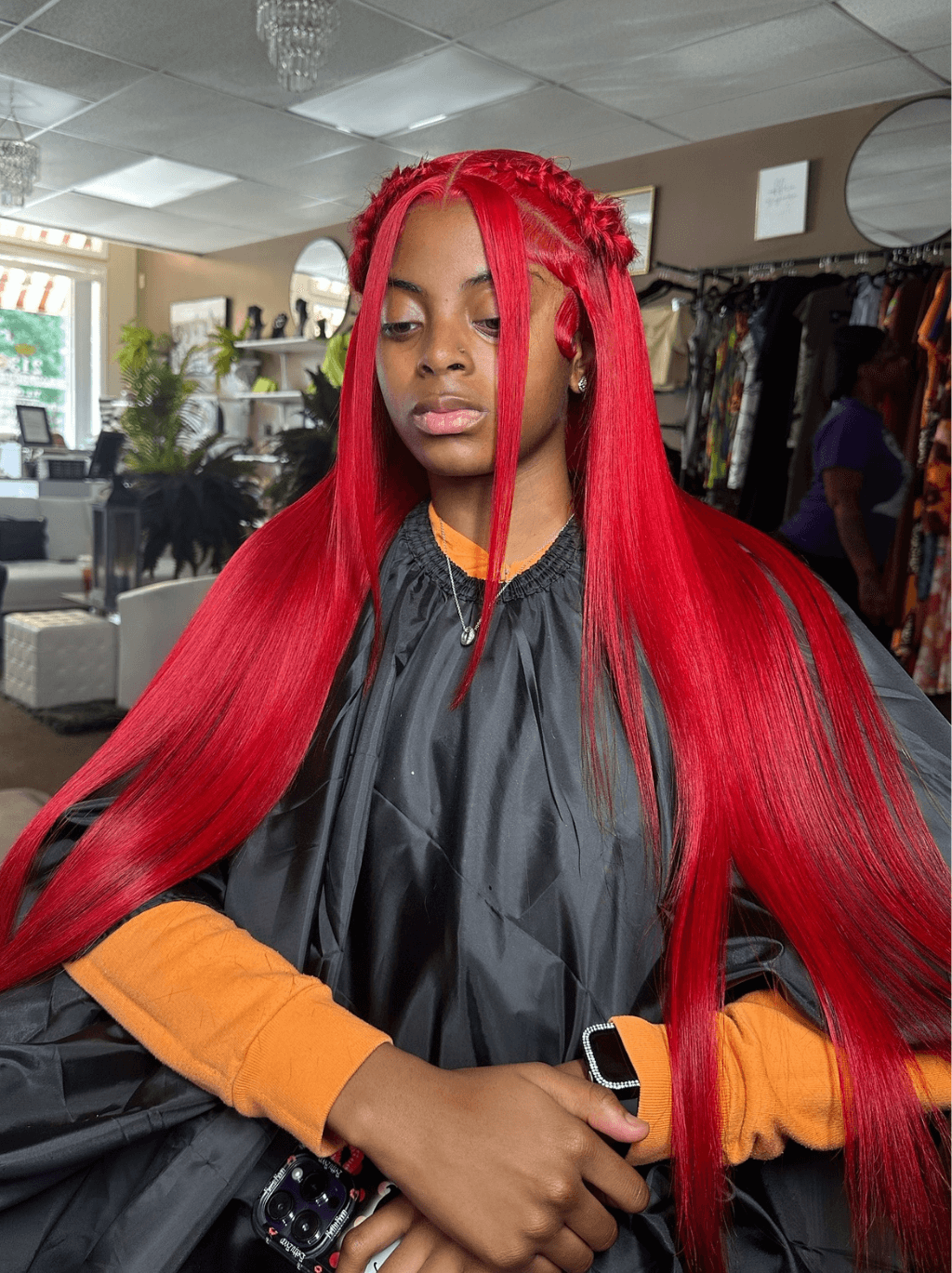 30 32 34 inch Buss Down Bone Straight Burgundy 99J Red Human Hair Wigs ...