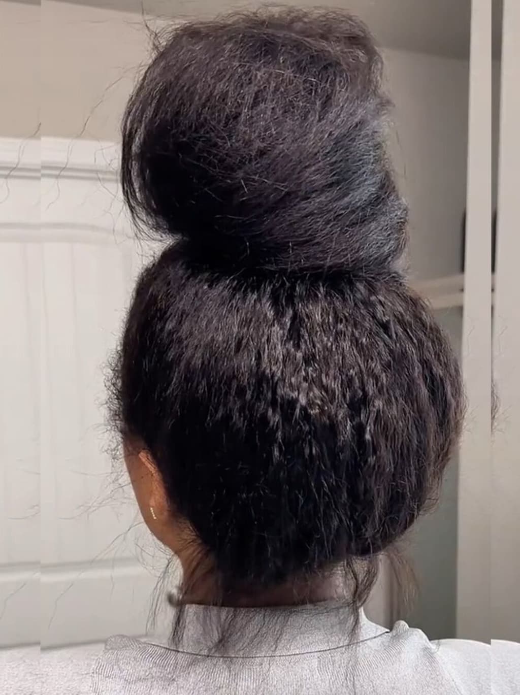 Dorsanee Full Lace Airy Updo Buns Style Friendly Yaki Human Hair Wigs ...