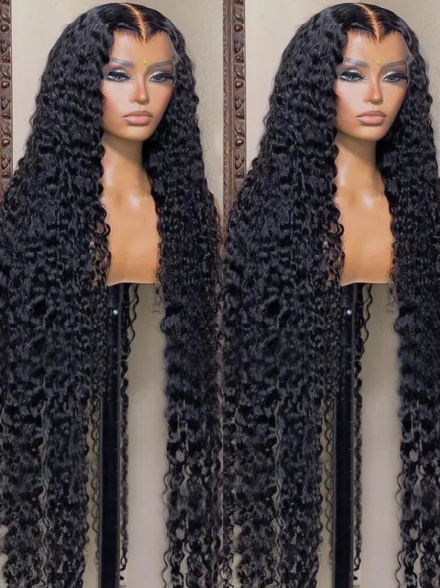 42 40 38 36 34 32 30 inch Buss Down Knee Length Lace Front Hair Wig ...