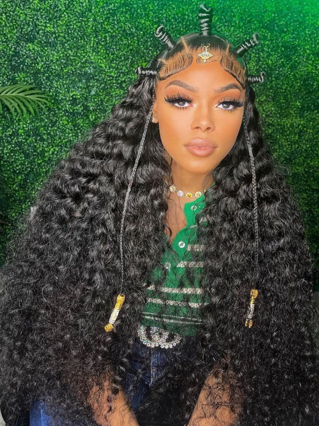 360 Ventilated Full Lace Frontal Closure Crimped Deep Wave Hair Wigs ...