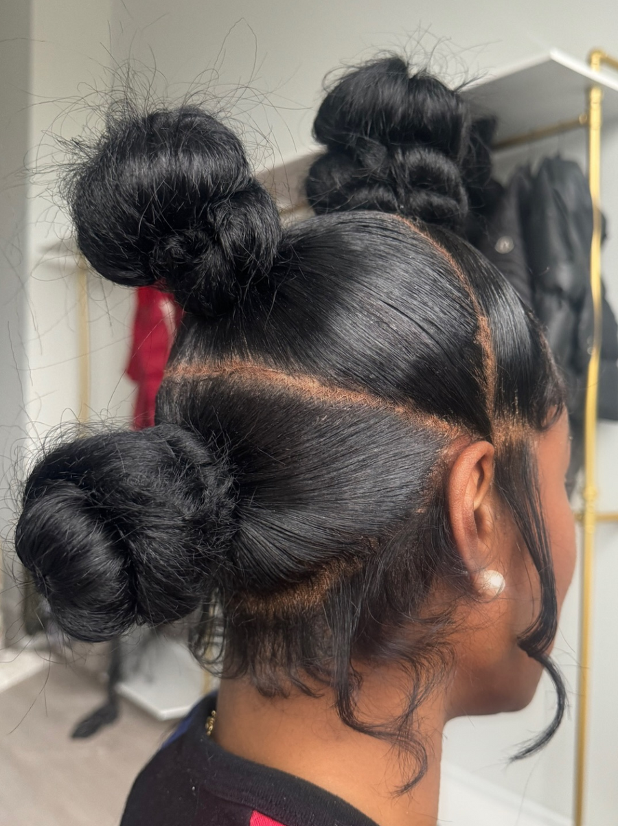 42 40 38 36 34 32 30 inch Buss Down Knee Length Lace Front Hair Wig ...