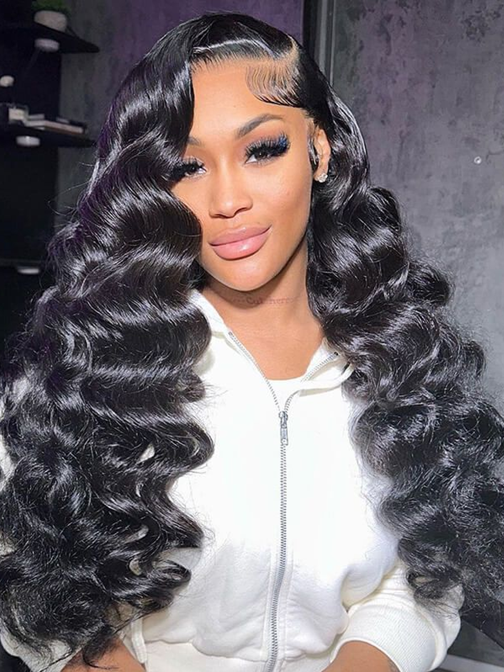 250 Density Pre-plucked 13x4 HD Lace Frontal Loose Wave Human Hair Wig ...