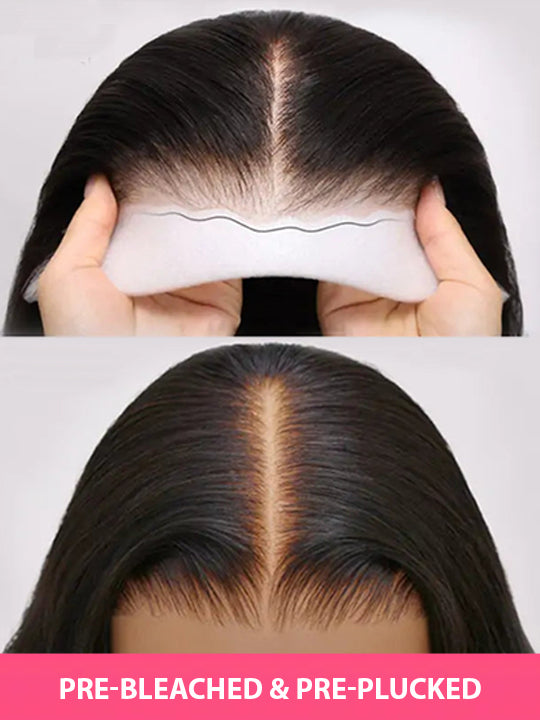 42 40 38 36 34 32 30 inch Buss Down Knee Length Lace Front Hair Wig ...