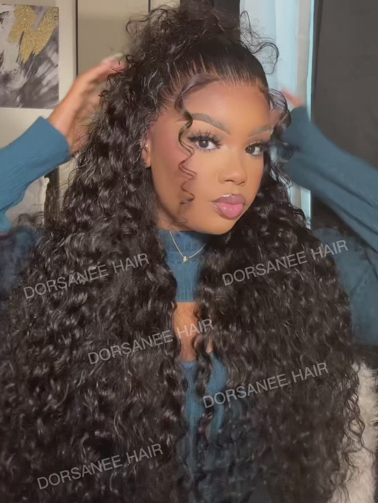 Dorsanee 30 Inch = $199 Water Wave 13x4 Lace Frontal Human Hair Wig ...