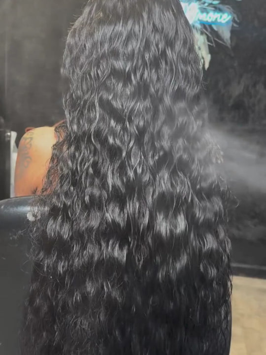 42 40 38 36 34 32 30 inch Buss Down Knee Length Lace Front Hair Wig ...