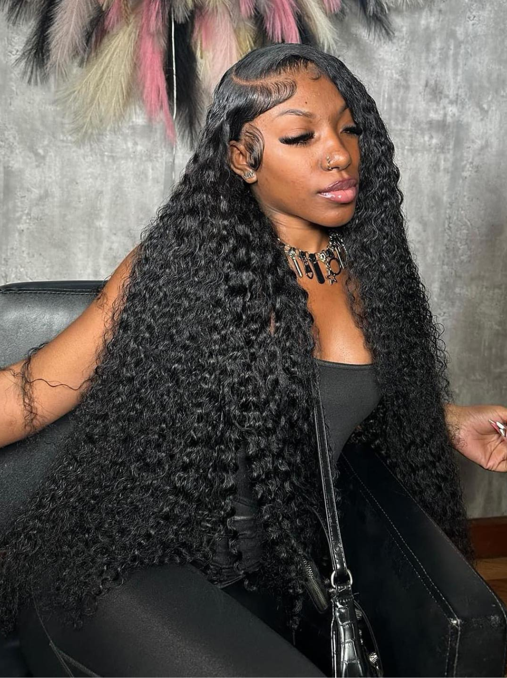 Large Cap Size Wigs For Big Heads Lace Front Water Wave Human Hair Wig ...